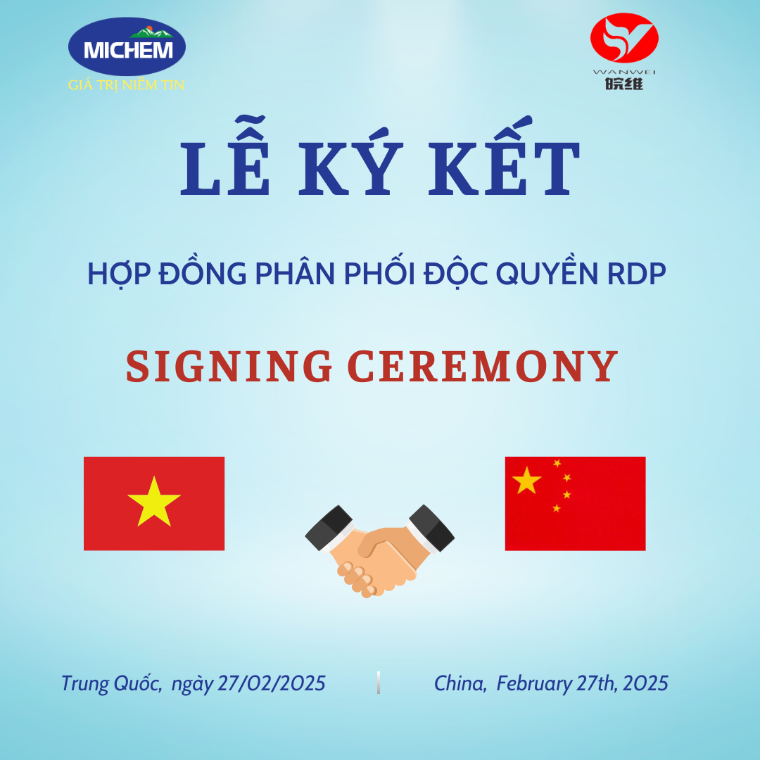 MICHEM VIỆT NAM TRỞ THÀNH NHÀ PHÂN PHỐI ĐỘC QUYỀN RDP CỦA WANWEI TẠI ...